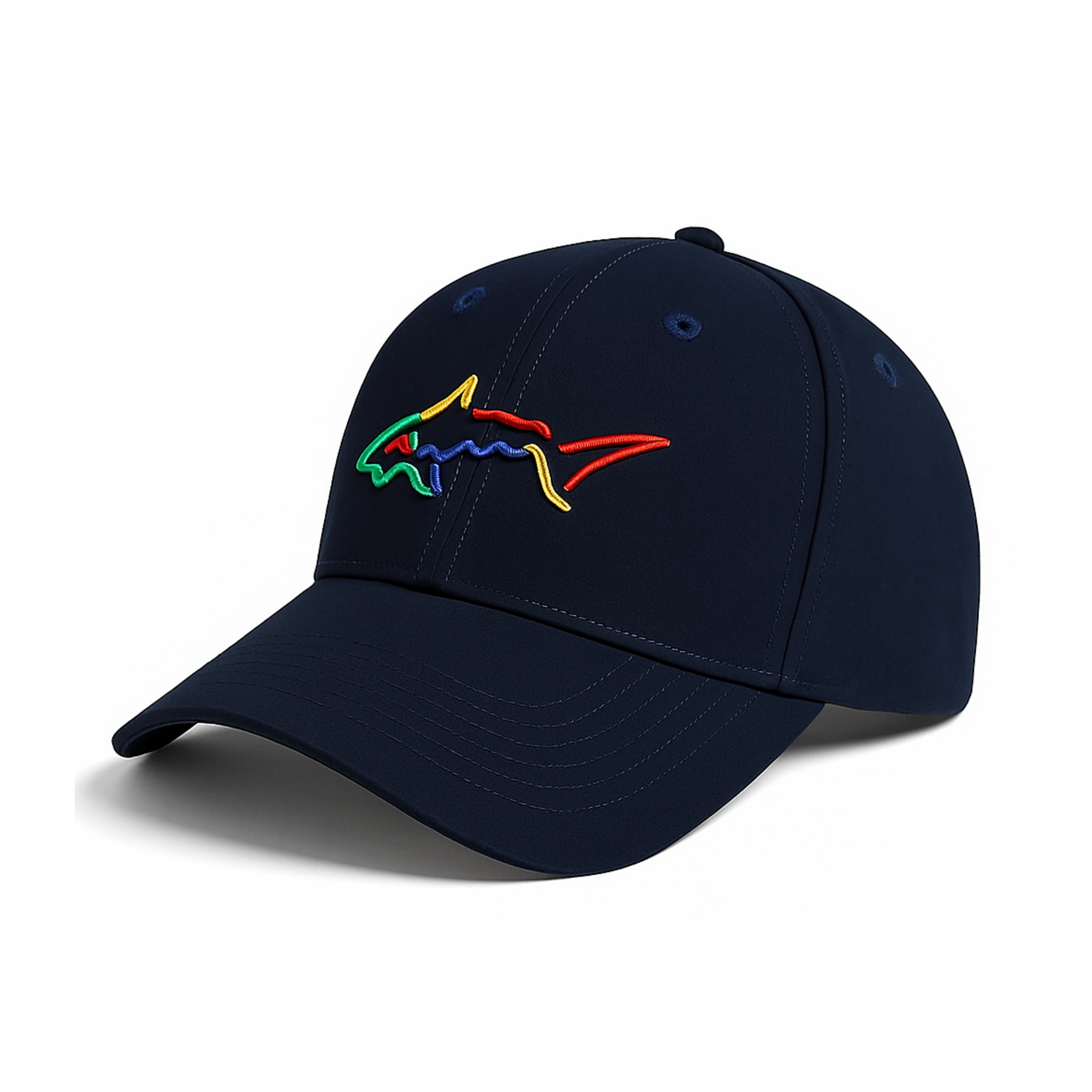 White Greg Norman Golf Cap – Signature Shark Logo | Cool & UV-Ready