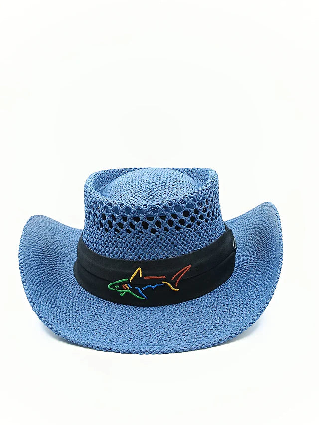 Signature Straw Hat - Navy